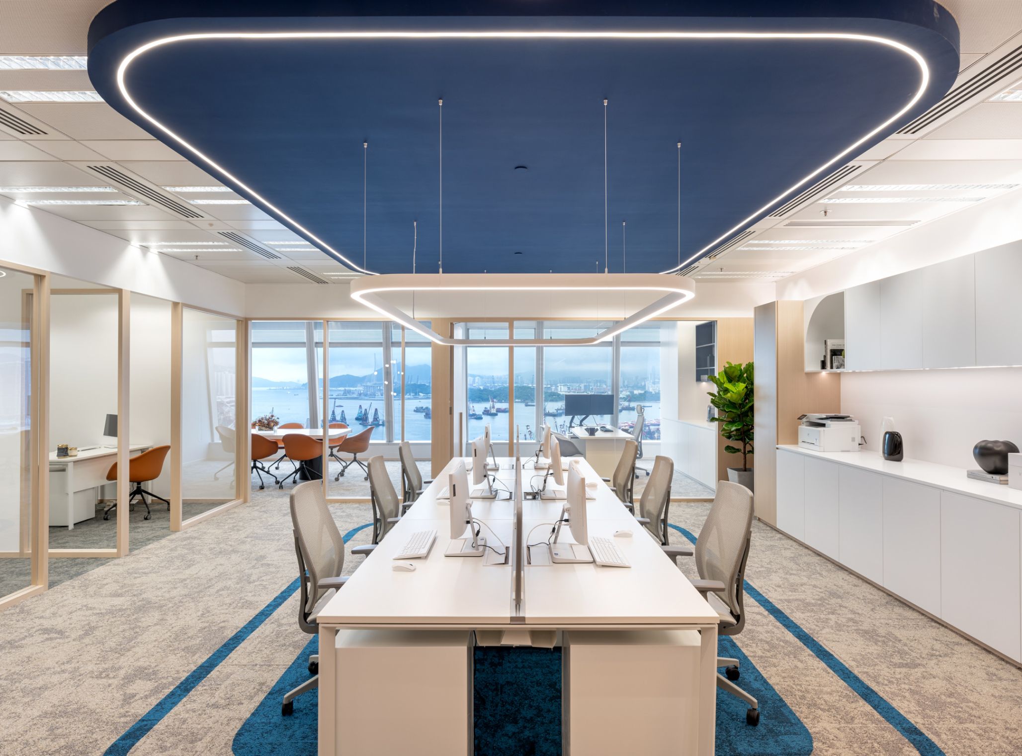 A dynamic open workplace imbued with bluesy vibrance - Browse our ...