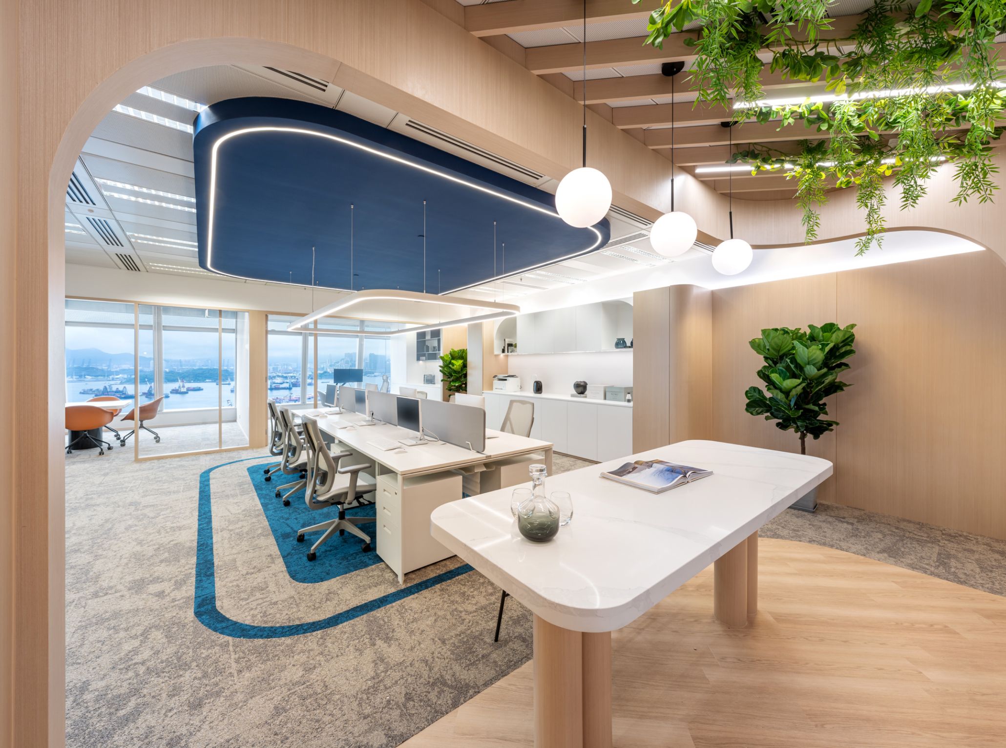 A dynamic open workplace imbued with bluesy vibrance - Browse our ...